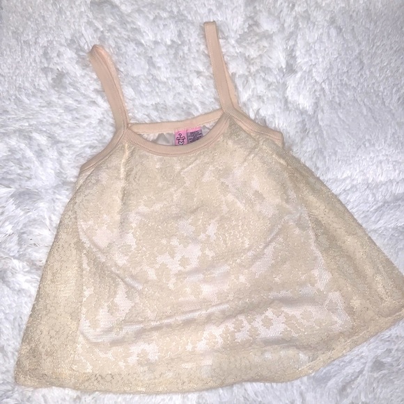 Tops | Bohemian Lacey Tank Top Light Beige | Poshmark